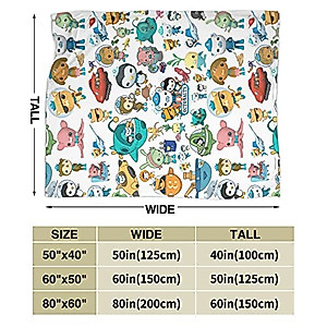 Ultra-Soft Micro Fleece Blanket Flannel Blanket Cartoon Throw Blanket for Bed Sofa Travel 40"x50" for All Seasons