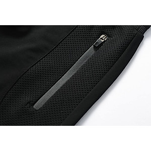 STICKON Mens Athletic Shorts Casual Sweat Shorts Summer Beach Shorts Drawstring Elastic Waist with Zipper Pockets Red-03 M