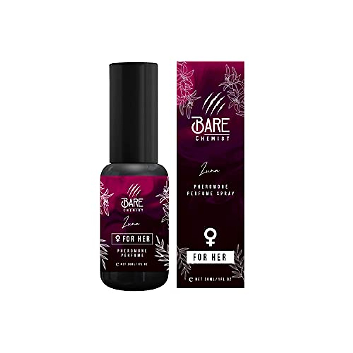 Bare Chemist Luna Pheromone Perfume for Women [Attraction Formula] - Oil Perfume Infused with Pheromones for Her [Long Lasting Formula] 1oz. - Fruity, Sweet, Vanilla, Floral