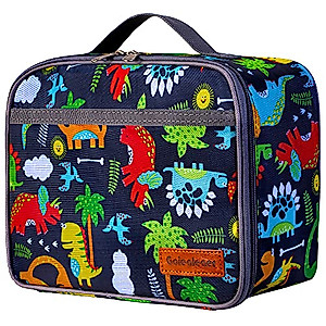 Lunch Bag Kid,Dinosaur Lunch Box For Kids Boys Insulated Lunch Bag For Toddler,Reusable Lunch Bag With Waterproof Liner,Soft Lining Keeps Food Fresh In School Lunchboxes，Small Portable Lunch Bag
