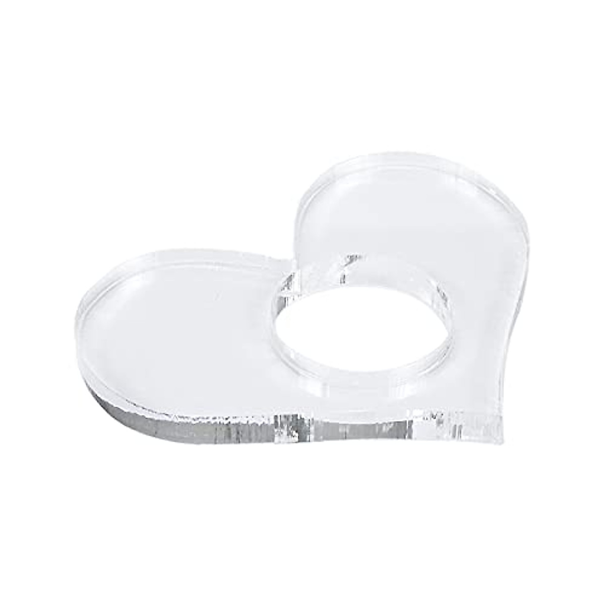 HEVSTIL 2-Pack Heart Book Page Holder, Clear Thumb Bookmark Thumb Ring Page Holder Bookmark Reading Accessories for Readers Book Lovers Bookworms,2.4cm