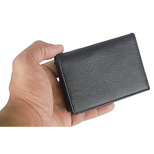 Texan Bull Credit Card Holder RFID Signal Blocking Unisex Slim Bifold Business Card Organizer Wallet (Black)