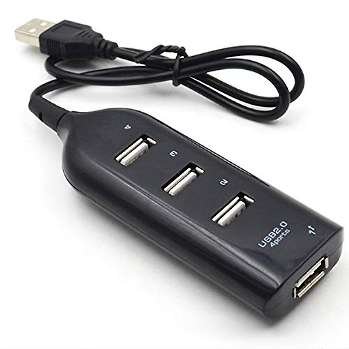 Lysee Data Cables - 2019 Mini USB 2.0 Hi-Speed 4-Port Splitter Hub Adapter for PC Computer