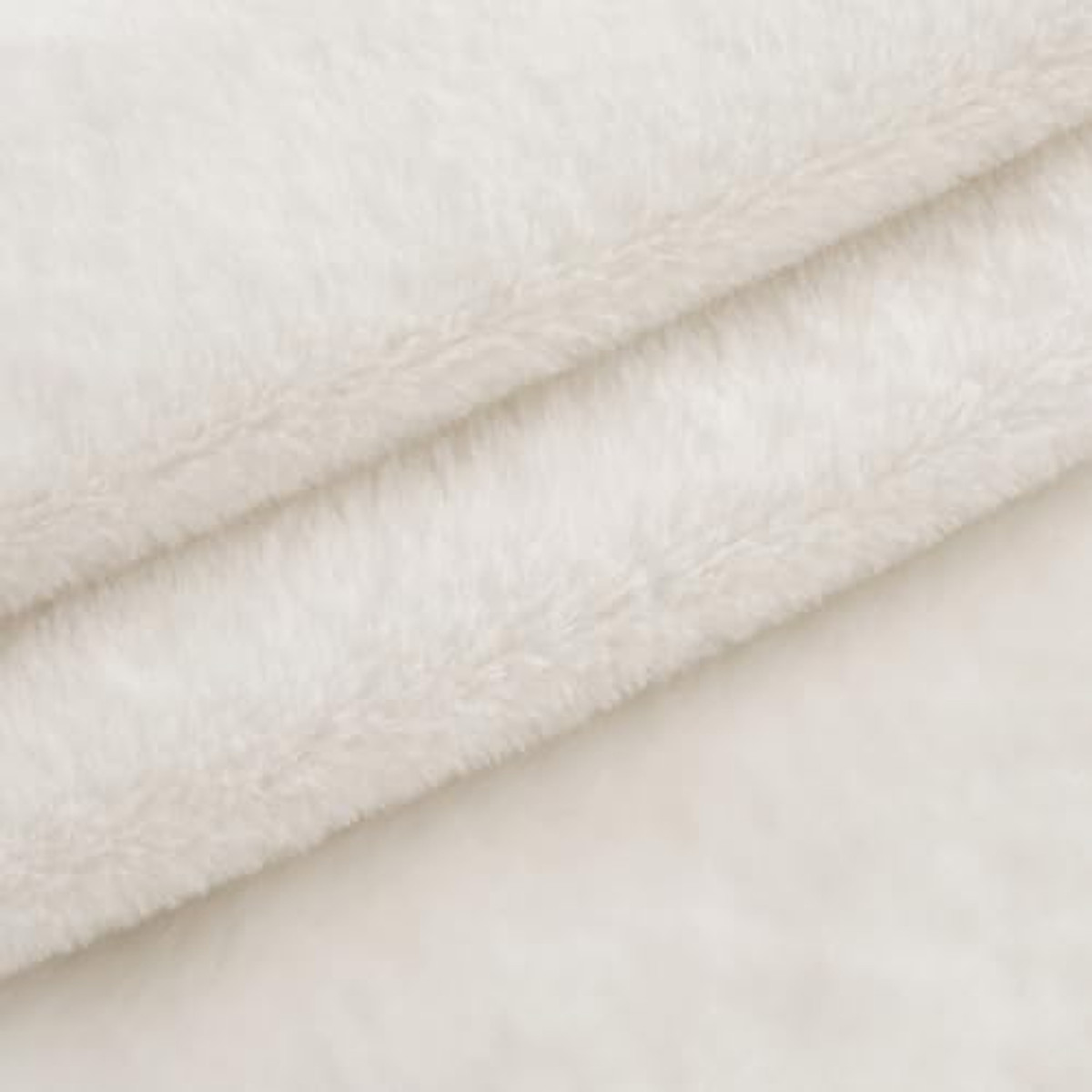 MIULEE Pack of 2 Decorative Throw Pillow Covers Luxury Soft Faux Rabbit Fur Warm Square Cute Cushion Cases for Spring Sofa Bedroom Living Room 18 x 18 Inch White