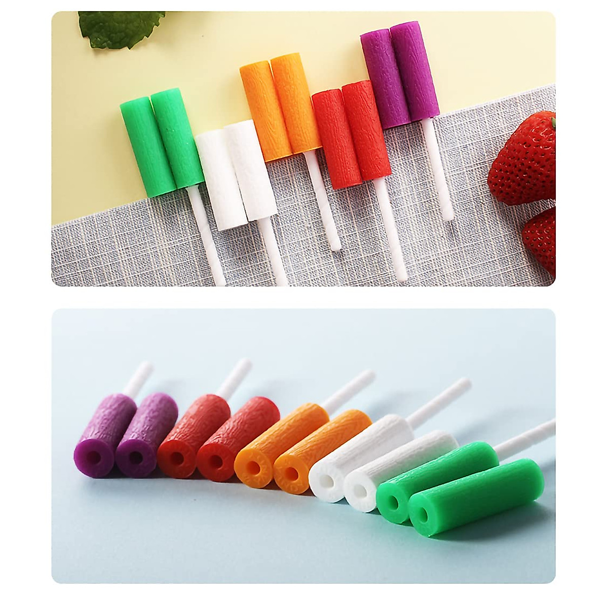 Aligner Chewies, 12-Pack Medical Grade Silicone Orthodontic Chompers Aligner Trays Seaters Chewies for Invisalign Aligners(Green)