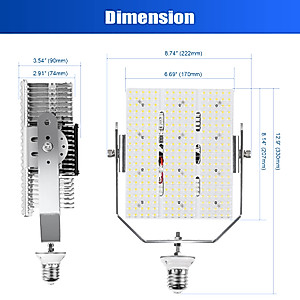 OPENLUX AC 277-480V 150w LED Parking Lot Light with 240W Shoebox LED Retrofit Kits