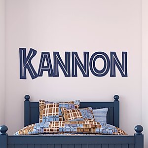 Name Wall Decal Sticker Custom Jurassic Name Wall Decal Girls Room Boys Room - Personalized Name Wall Decal Nursery Decal - Baby Monogram Vinyl Wall Art (18" Wide x 5" high)