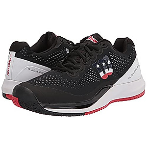 Wilson Men's Rush PRO 3.0 PB Pickleball Shoe, Black/White/Infrared, 10