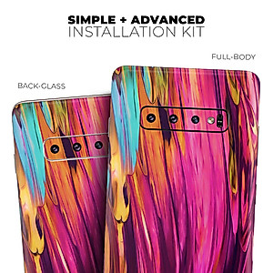 DesignSkinz Blurred Abstract Flow V30 Protective Vinyl Decal Wrap Skin Cover Compatible with The Samsung Galaxy S20 (Screen Trim & Back Glass Skin)