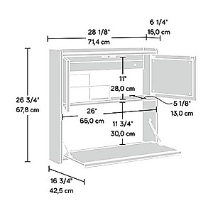 Sauder Harvey Park Wall Desk, Grand Walnut Finish