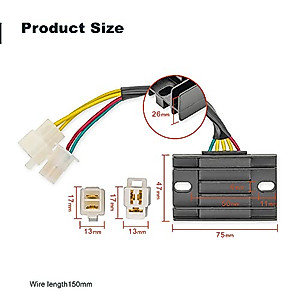 Voltage Regulator Rectifier Fits For 1999 2000 2001 2002 2003 Arctic Cat 250 2x4 01-03 Arctic Cat 250 4x4 98-01 Arctic Cat 300 2x4 98-01 Arctic Cat 300 4x4 32800-05320 32800-05300 32800-29B00