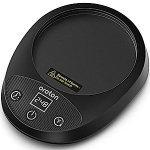 oroton Coffee Mug Warmer Electric Cup Warmer for Office Desk Use,Auto Shut Off,4.3 Inch Large Heated Plate,8 Temperature Settings, 1-8 Hour Timer Settings, Smart Coffee Warmer Plate Milk Tea Water
