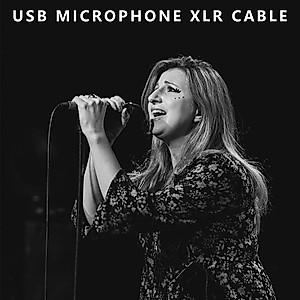 YESPURE USB Microphone Cable,USB Male to XLR Female Mic 3 Pin Link Converter Cable Studio Audio Cable Connector Cords Adapter for Instruments Recording Karaoke Singing or Microphones(10FT/3M)