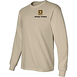 MilitaryBest U.S. Army Vietnam Veteran Long Sleeve T-Shirt Khaki