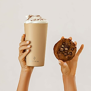 BURGA Travel Coffee Mug (16oz) – Spill-Proof, Secure-Seal Insulated Coffee Mug – Scratch-Resistant, Stainless Steel Travel Mug Stays Hot or Cold – Anti-Slip Coffee Tumbler – Nude Marble Travel Mug