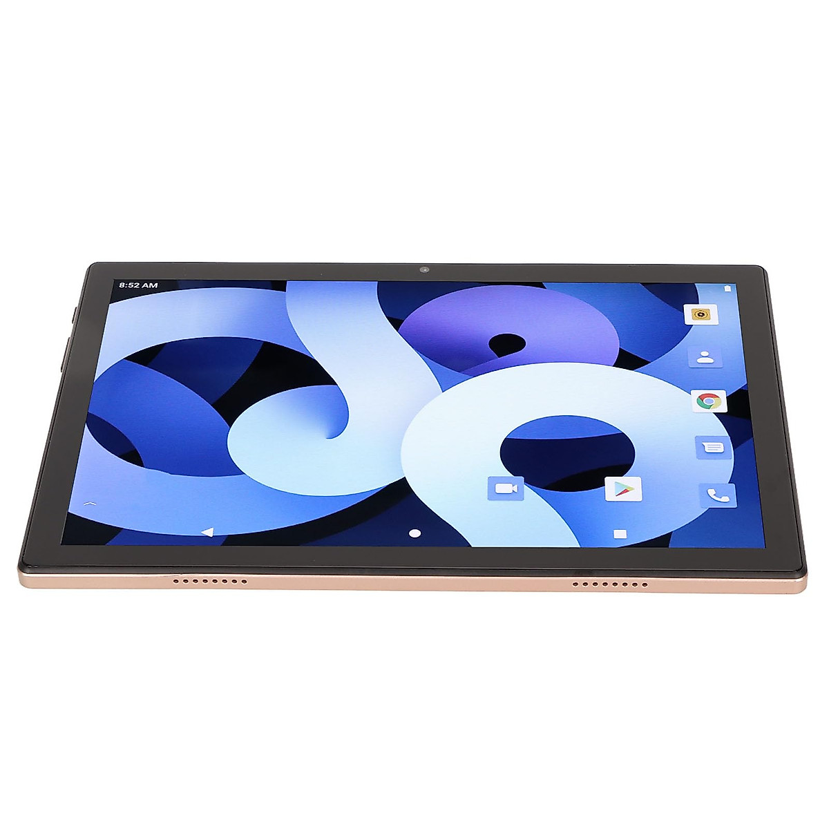 DAUERHAFT Digital Tablet, Dual Cards Dual Standby 12GB RAM 512GB ROM 10.1 Inch Tablet for Video for Working (Gold Color)