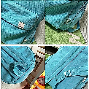ZOVALI Difa Backpack, Difa Bear Backpack, Difa Canvas Backpack, Cute Aesthetic Backpack, Travel Laptop Backpack (Green)