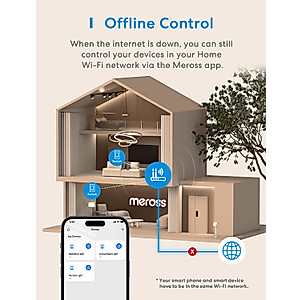 meross 3 Way Smart Switch, Smart Light Switch Supports Apple HomeKit, Siri, Alexa, Google Assistant & SmartThings, 2.4GHz WiFi Light Switch Neutral Wire Required, Remote Control Timer 1 Pack