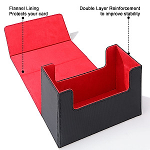 Epakh Graded Deck Card Storage for 32 4-Screw Trading Cards or 32 Graded Cards, Deck Trading Cards Box Holding Compatible with TCG MTG Storage Boxes for Baseball Play Cards(Black)