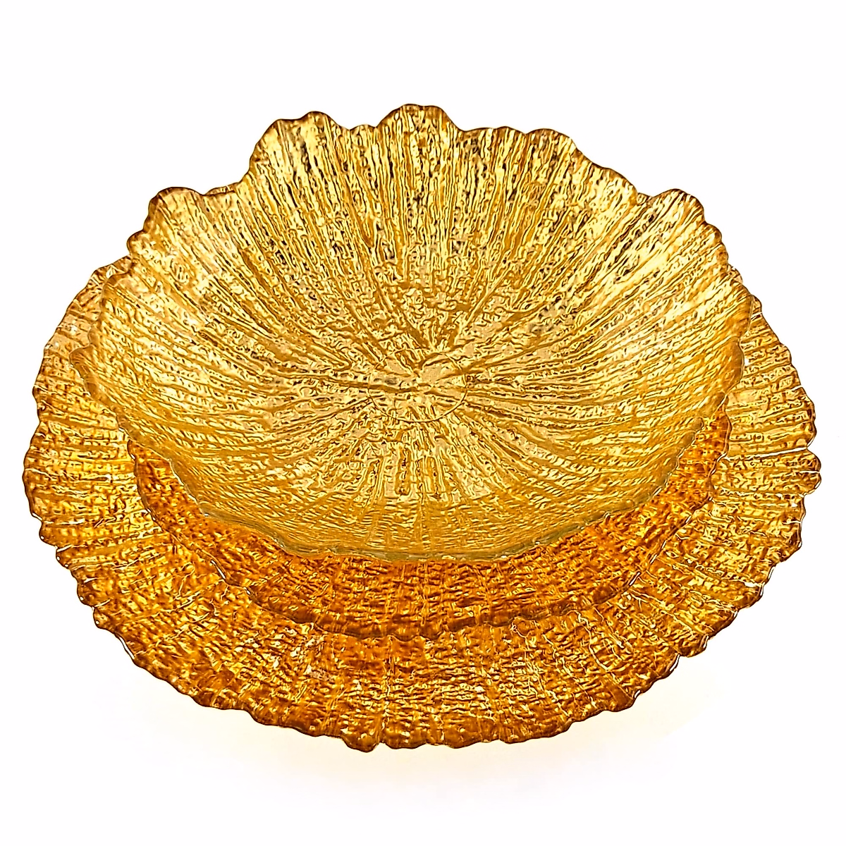 CORAL 12PCS Dinner Plate Set Gold