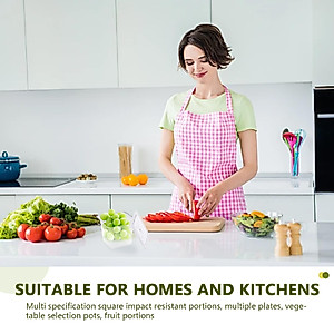 Hyuetrsa 8 Packs Plastic Food Pan with Lids Clear Food Storage Containers 1/6 Size 6 Inch Deep Restaurant Commercial Hotel Pans Stackable Polycarbonate Pan for Vegetables Fruits Beans Corns