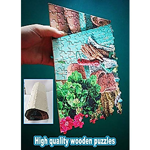 Puzzles for Adults 1000 Piece, Wooden Window Cats Jigsaw Puzzles 1000 Pieces for Adults Family Friends