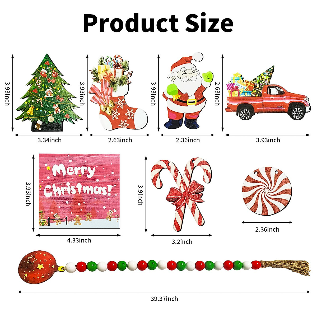 iNextstation 10 Pieces Farmhouse Tiered Tray Decor Set Dog Wooden Signs Rustic Farmhouse Decor Summer Hierarchical Tray Decorative with String Lights Tiered Tray Decorations for Home Kitchen Table