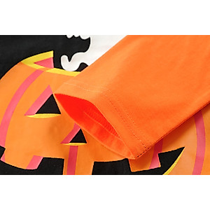 Halloween Shirts Little Boys Girls T-Shirts Glow in The Dark Ghost Long Sleeve Tees Kids Pumpkin Tops 10 11 Years