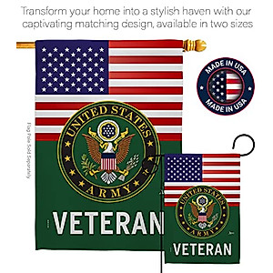 Americana Home & Garden US Army Veteran Garden Flag Armed Forces Rangers United State American Military Retire Official House Decoration Banner Small Yard Gift Double-Sided, Thick Fabric, Made in USA