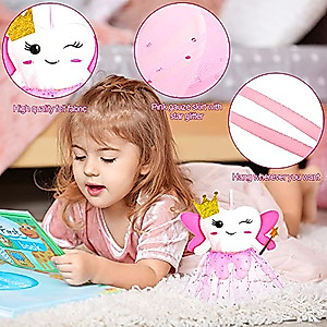 Breling Tooth Pillow Kit for Girls Teeth Gifts Pillow with Pocket Including Lost Teeth Holder Cute Dear Tooth Notepad Felt Keepsake Wallet Pouch to Hold Card Photography for Kids (Pink)