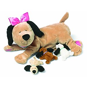 Manhattan Toy Nursing Nana Nurturing Dog Stuffed Animal with Plush Puppies