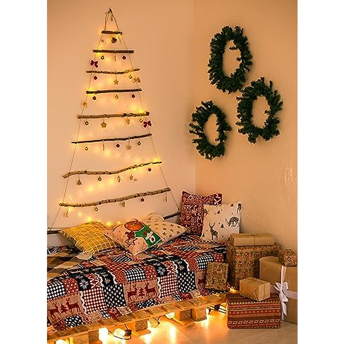 Brightown 12 Pack Led Fairy Lights Battery Operated String Lights Waterproof Silver Wire 7 Feet 20 Led Firefly Starry Moon Lights for DIY Wedding Party Bedroom Patio Christmas (12 Pack, Warm White)