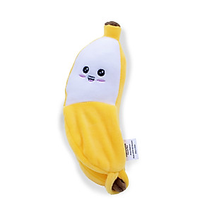 KINREX Peel-Off Banana Plush Stuffed Toy - Kid Stuffed Fruit Toy - Measures 8" – 20.3 cm.