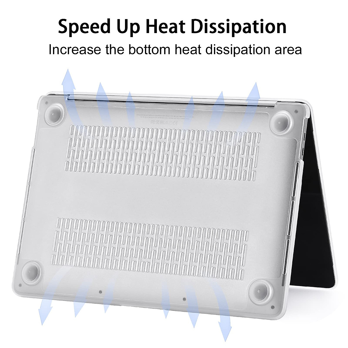 BlueSwan New Upgraded MacBook Air 13 inch Case 2018-2021 Model M1 A2337 A2179 A1932, Anti-Cracking and Anti-Fingerprint Hard Shell Case, TPU+PC, Frosted Clear