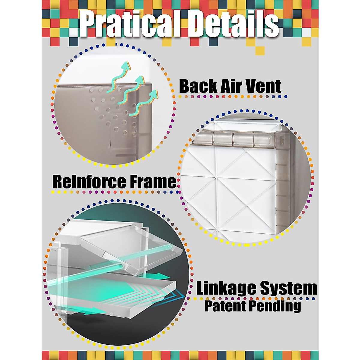 HeywoodCabin 2 Pack Versatile Wearings Organizer, Storage Box with Sliding Tray, Stackable Clear Wearings Storage Holder, Storage Boxes Containers & Display Case