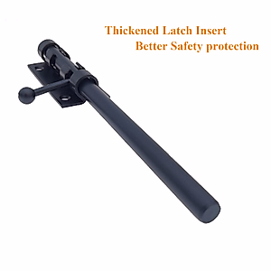 12in Slide Bolt Gate Latch 304 Stainless Steel Barrel Bolt Latch Heavy Duty Door Security Lock Thickened Door Latches Hardware with Mounting Screws for Barn Fence Shed Basement