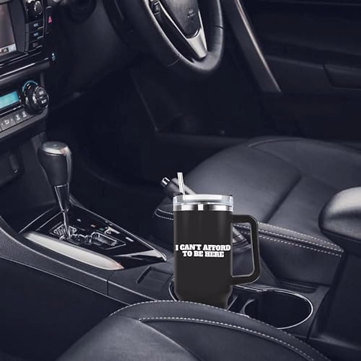 40 oz Tumbler with Handle and Straw I Can’t Afford To Be Here Tumbler Personalized Tumblers with Lid and Straw Insulated Tumbler Stainless Steel Tumblers Funny Gifts for Men