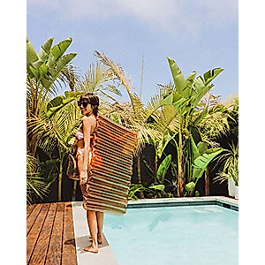 FUNBOY Giant Inflatable Clear Mocha Water Mat Lounger Pool Float, Perfect Summer Pool Party and Entertainment