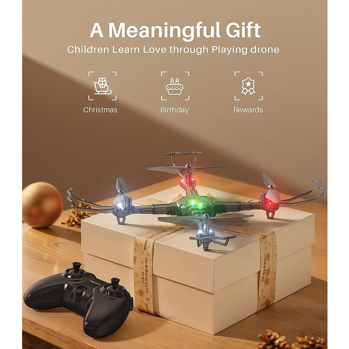 Drones for Kids, SYMA X440 RC Helicopter Drone with Detachable Arms with 7-Color Light Switching, 16 Stunts, 2 Batteries and Altitude Hold, Remote Control Toys for Boys Girls