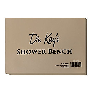 Dr. Kay’s Adjustable Bath Chair with Unique Heavy Duty Crossbar Supports, Shower Stool, Bathroom Chair, Safety Handicap Shower Chair for Inside Shower Seat, Shower Bench, 350 lb Capacity