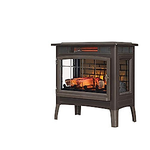 Duraflame Electric Infrared Quartz Fireplace Stove with 3D Flame Effect, Bronze