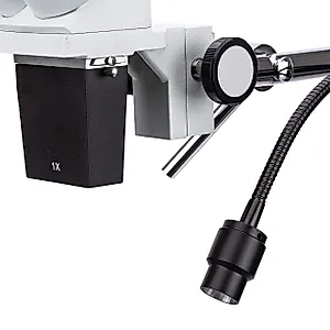 AmScope SE400-Y Professional Binocular Stereo Microscope, WF10x and WF15x Eyepieces, 10X and 15X Magnification, 1X Objective, LED Lighting, Boom-Arm Stand, 110V-120V