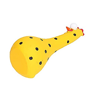 TOTITOM Chicken Statue Silly Chicken Decor Resin Statue Ornaments with Long Neck Handmade Unique Ornament for Home Garden Backyard Decoration(Yellow)