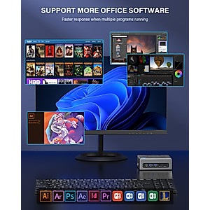 KAMRUI Mini PC Intel i5-12450H(up to 4.4GHz,8C/12T), Mini Computers Desktop 32GB RAM 512GB NVME SSD,Micro PC Small Support Triple Display 4K with Type-C/WiFi6/BT5.2/USB3.2/LAN for Office/Business