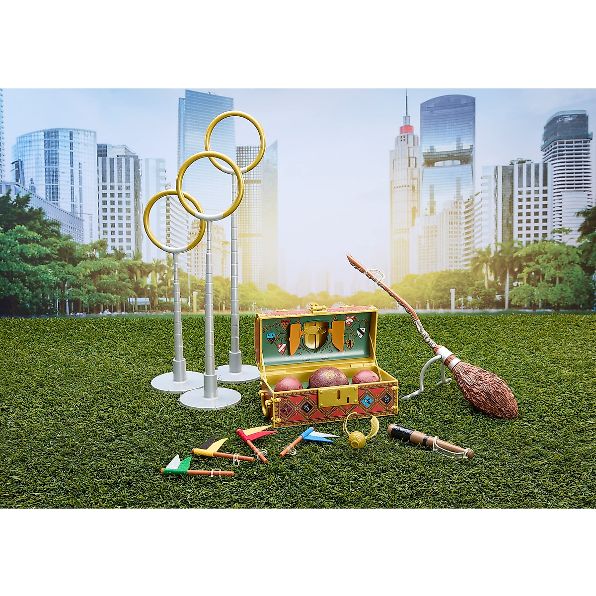 American Girl Harry Potter 18-inch Doll Accessories Hogwarts Quidditch with Trunk, Gear, and House Pennants, For Ages 6+