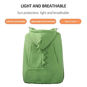 Zimo Stroller Cover and Baby Carrier Cover Hooded Stretchy Cloaks for Baby Hooded Reversible Suit for All Seasons Green