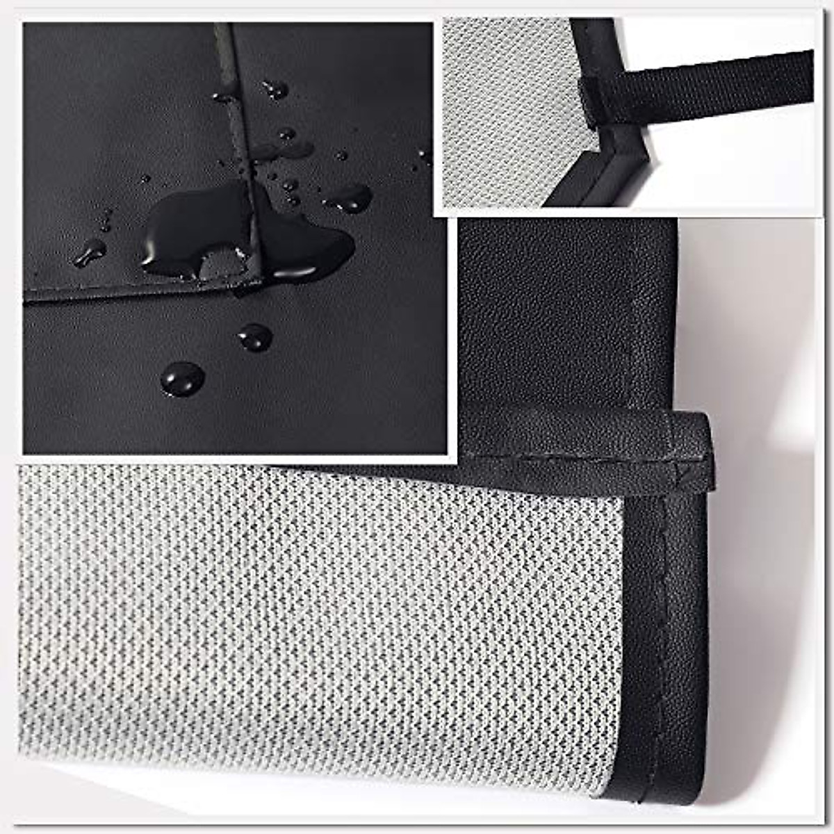 Aimbinet Waterproof Rubber Vinyl Apron - Chemical Resistant Work Cloth with 2 Pockets- Adjustable for Men & Women, Water and Oil Resistant For DishWashing, Lab Work, Butcher, Dog Grooming, Cleaning Fish, Black, Small