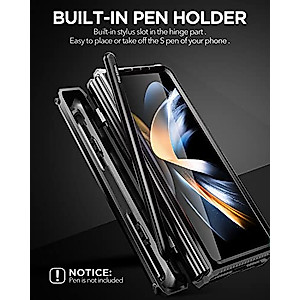 VIKEVINN for Galaxy Z Fold 3 Case with Hinge Protaction, Built-in Screen Protector & Kickstand & S Pen Holder, Full-Body Dual Layer Rugged Case for Samsung Galaxy Z Fold 3 5G(Black)