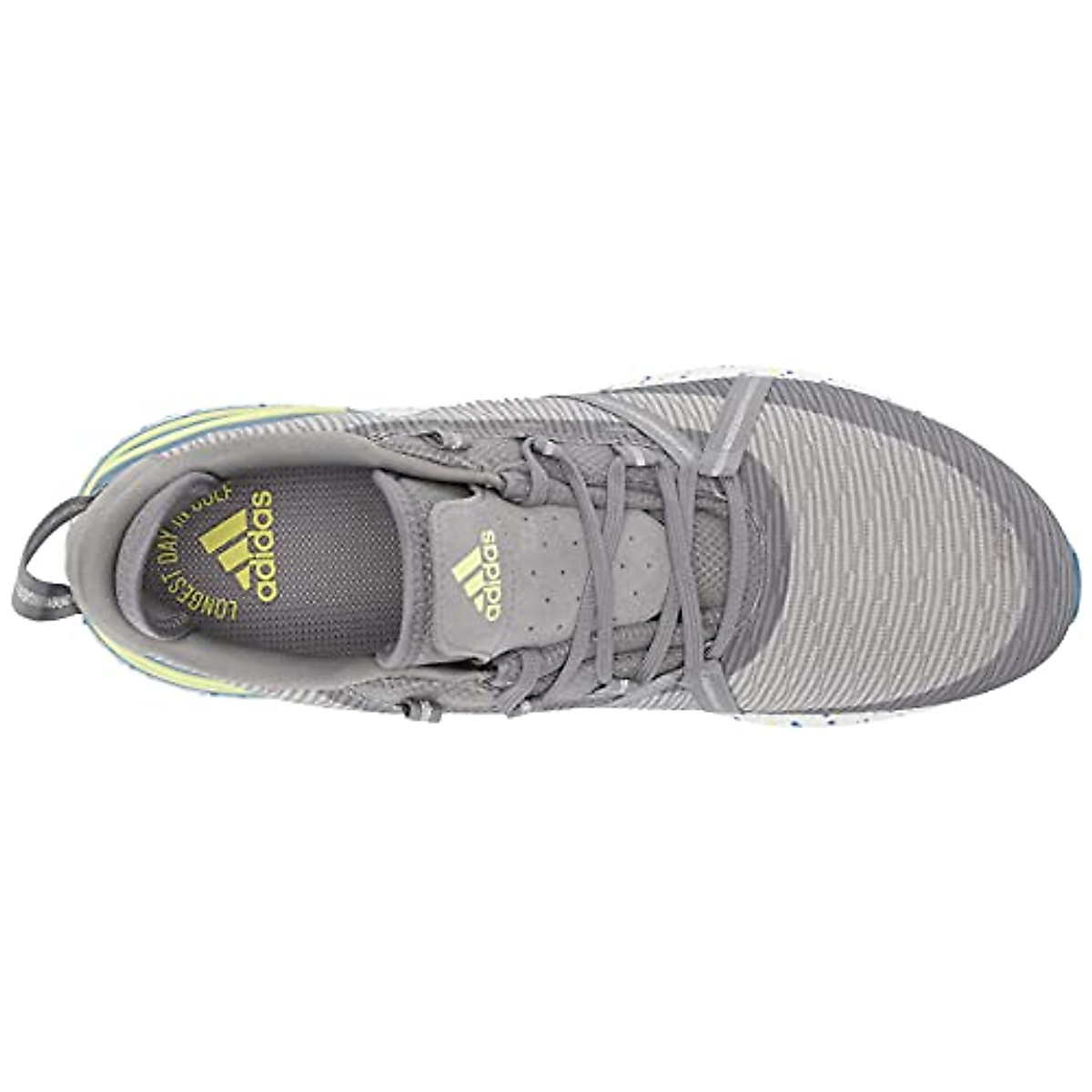 adidas Men's Solarthon Spikeless Golf Shoes, Grey Three/Pulse Yellow/Grey Two, 12