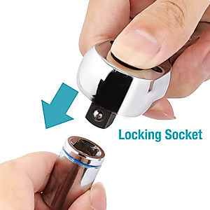 DURATECH 1/4-Inch Drive Ratchet, 90-Tooth Quick-release Ratchet Wrench, Reversible, Chrome Alloy Made, Full Polished, Gifts for Men Gifts for Women gifts for dad